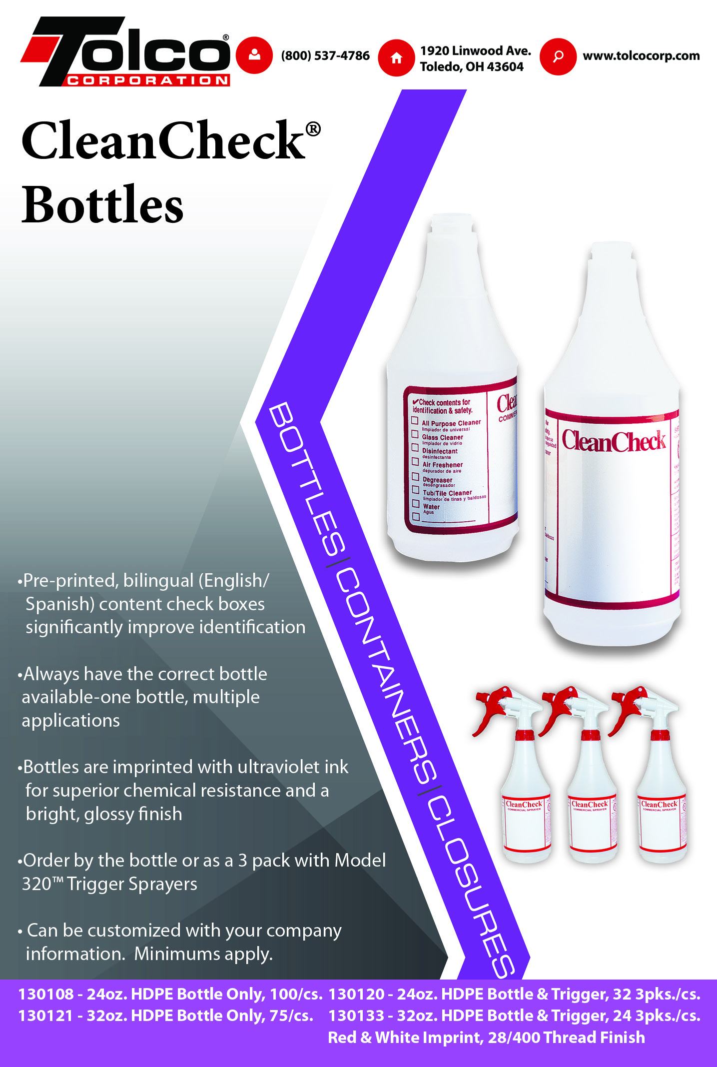 Cleancheck 3 Pack Bottles